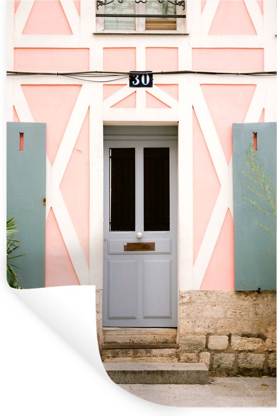 Muurstickers - Sticker Folie - Roze - Deur - Architectuur - Huis ...