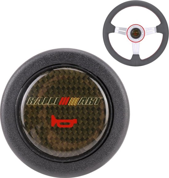Ralliart Plastic + Carbon Car Racing Stuurwiel Claxon Drukknop ...