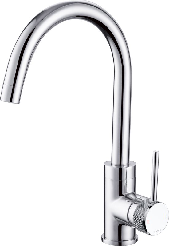 Keukenkraan Amore Mengkraan Rond Chroom Messing Eengreeps Draaibaar Uitloop | bol