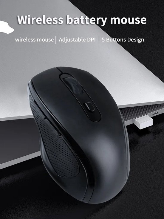 Draadloze Muis – Bluetooth 4.0 – 2.4GHz – USB – Draadloos ...