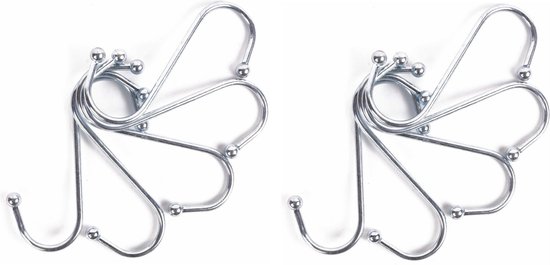 10x benson s-haken / ophanghaken - 5-delig - van metaal - 100 mm | bol