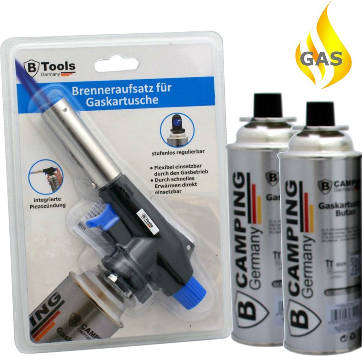 TronicXL Handonkruidbrander + 4 patronen butaangas - onkruidverdelger ...