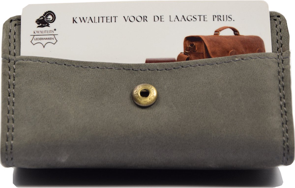 Portemonnee - vakantie portemonnee - Compact portemonnee - Buffelleer ...