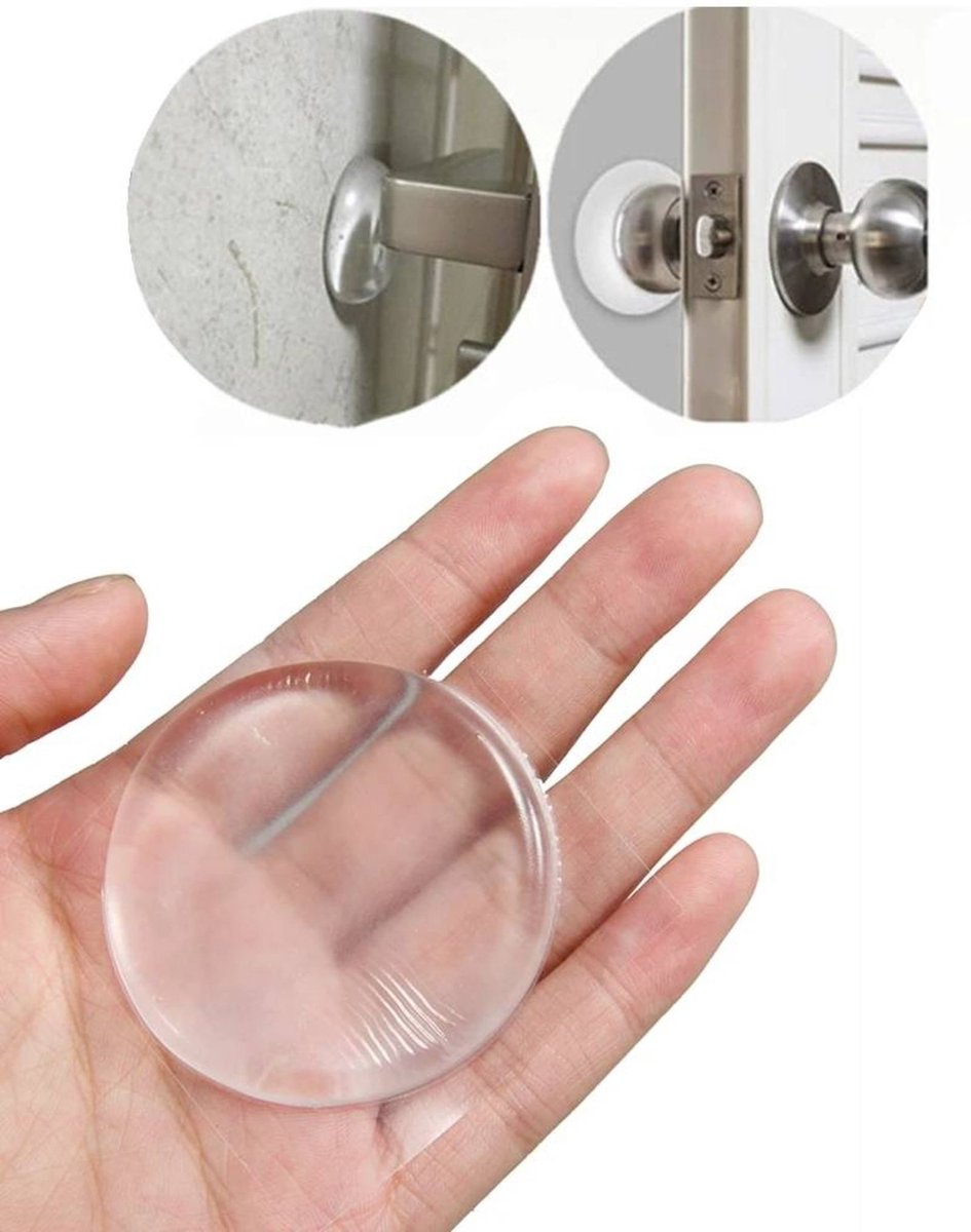 Repus - Transparant Siliconen Deurstopper - Deurbeschermer ...