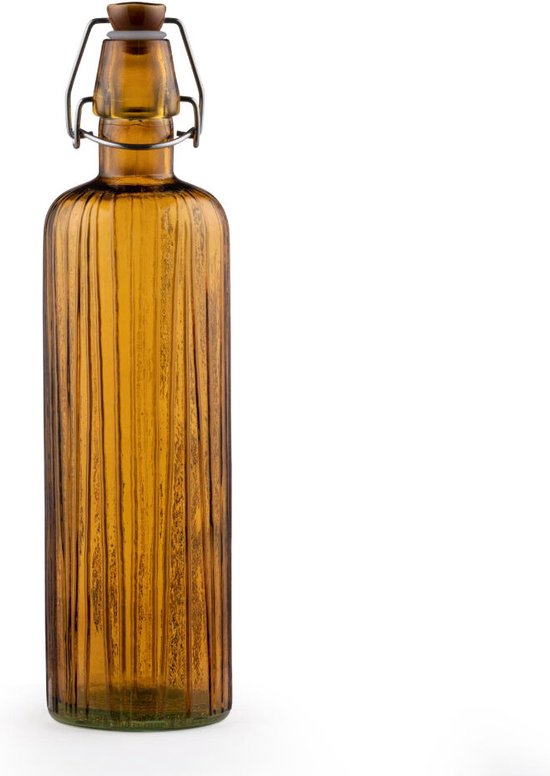 Bitz Kusintha beugelfles / weckfles - glas - amber - 750 ml - H 30 cm ...
