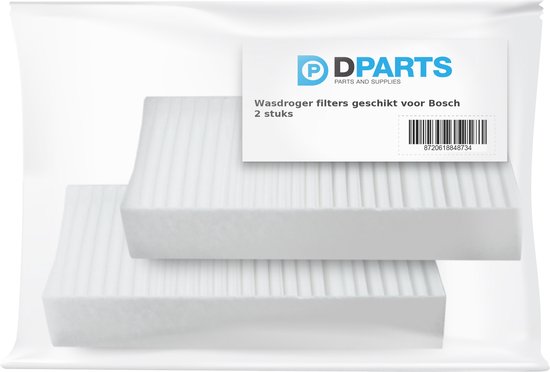 Dparts wasdroger filters - 2 stuks - geschikt voor Bosch droger ...