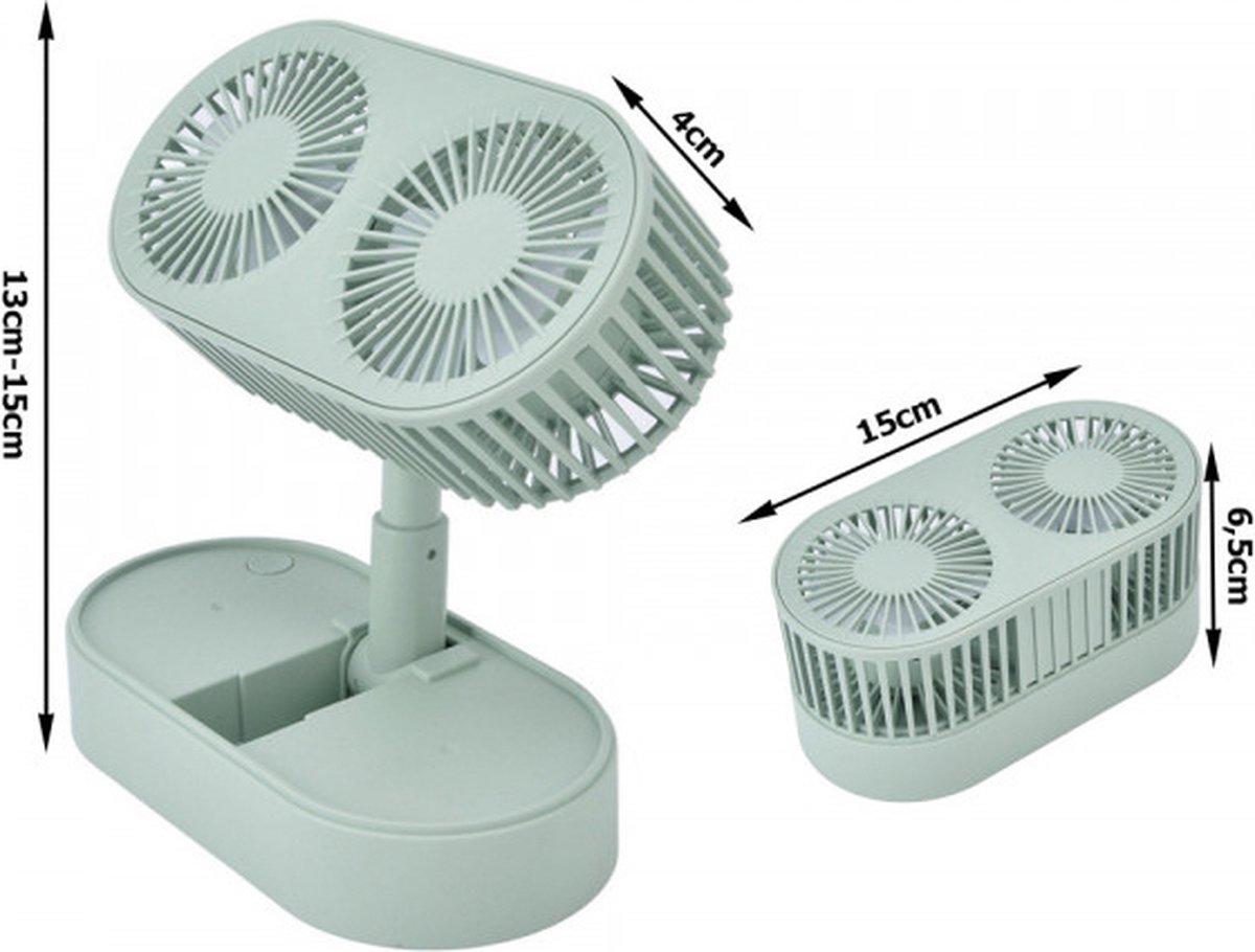 Mini Ventilator USB Draagbaar - Draadloze Ventilator - Oplaadbare ...