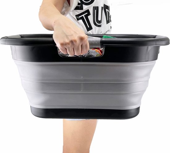 30L inklapbare plastic wasmand - inklapbare pop-up opbergbak/organizer ...