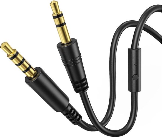 OneOdio - Audio kabel 3.5mm naar 3.5 met microfoon - In-snoer controls ...