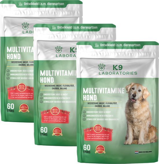 K9 Laboratories Multivitamine - Supplement Hond - 180 stuks - 10 in 1 ...