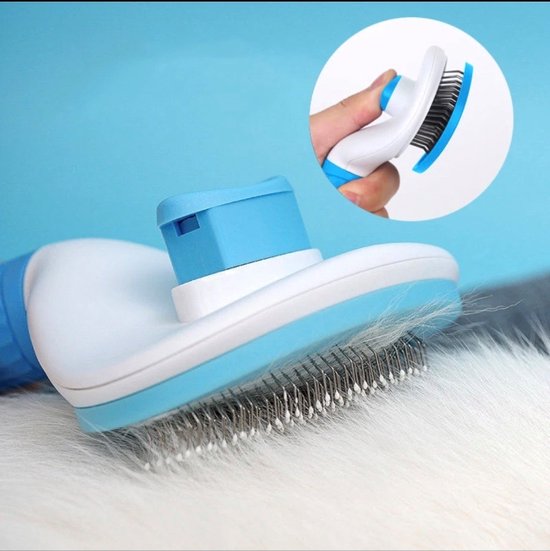 Petbrush - Haarkam voor honden/katten - zelfreinigend borstel met duwknop | bol.com