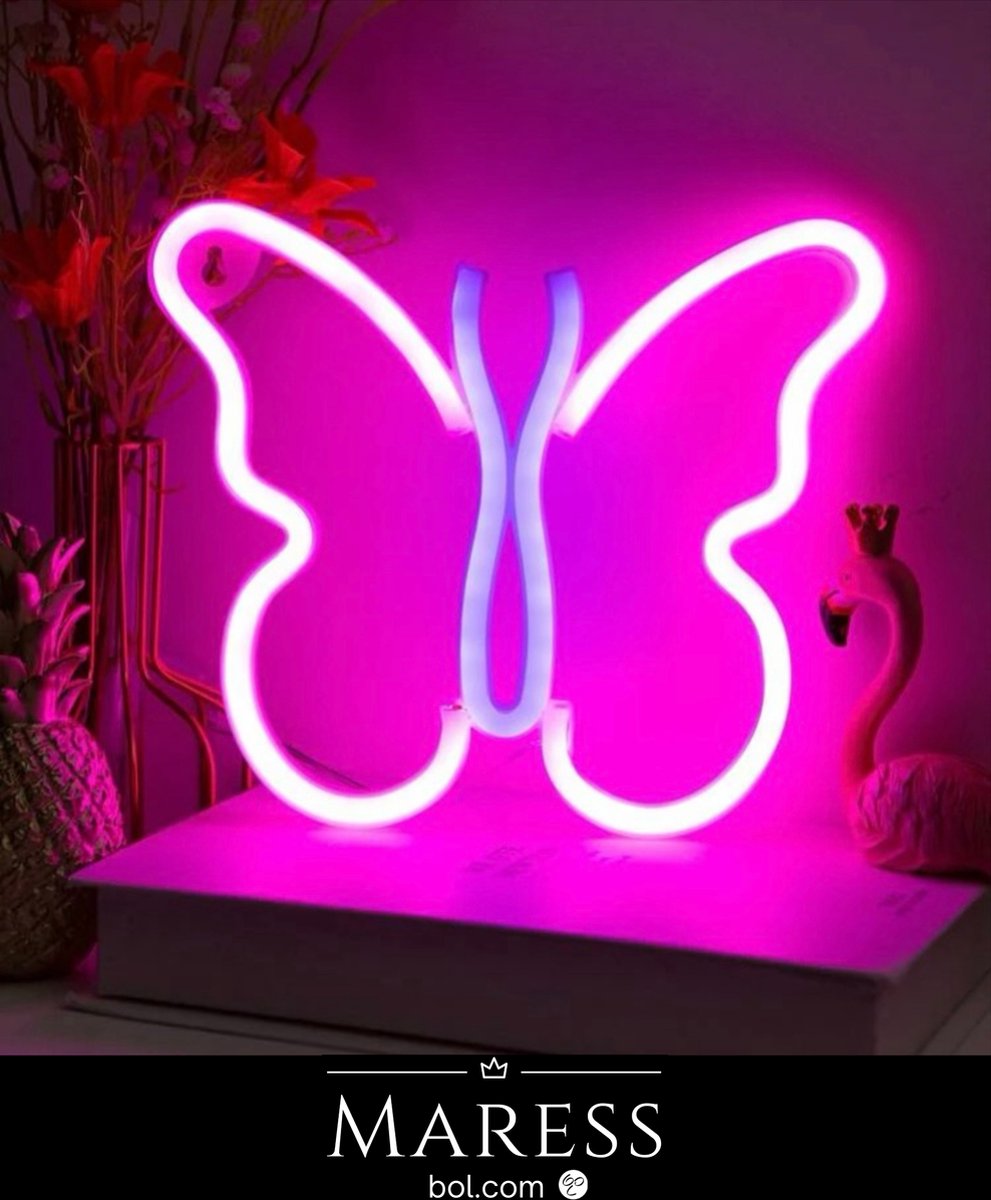 Neon verlichting vlinder - Vlinder - Neon wandlamp - Butterfly - Neon ...