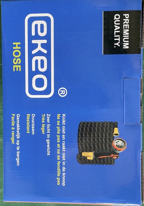 EKEO - Tuyau d'arrosage flexible - Extensible à 45 mètres avec support ...