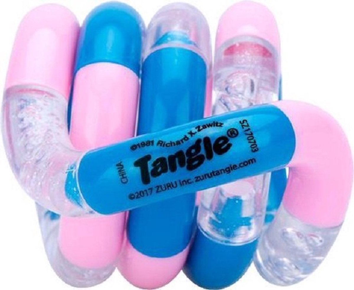 Tangle Classic Roze Transparant Blauw - Fidget Toy - Voor de hand ...