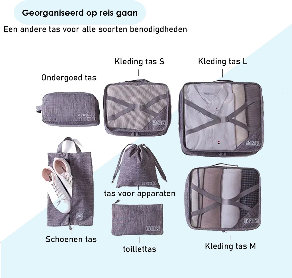 MAUB - Packing Cubes Set 7-delig - Compression Cube - Packing Cubes ...