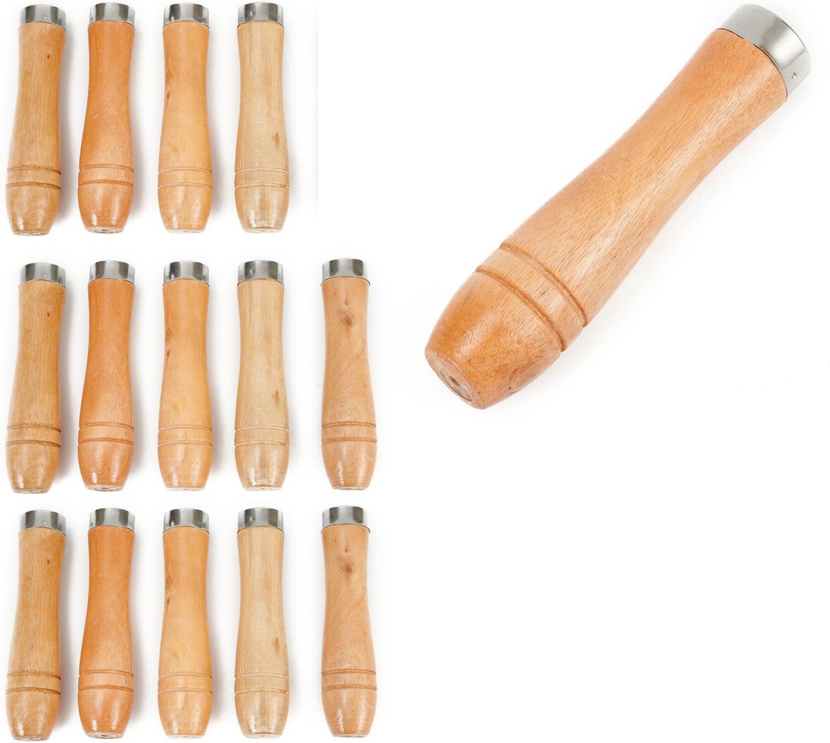 15 Stuks - Houten Vijl Handvatten Set - Sterk, Ergonomisch & Duurzaam ...