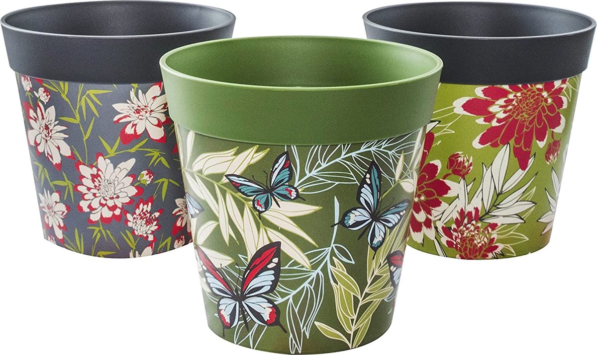 Set van 3 verschillende kleuren en patronen van 15 cm, kunststof ...