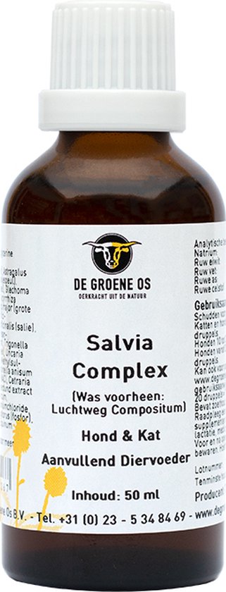 De Groene Os Salvia Complex Hond & Kat - 50 ml | bol.com