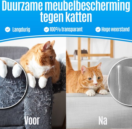 ScratchX ® Anti Krab vellen, Bescherming Kat en Hond - 12 Duurzame XXL ...