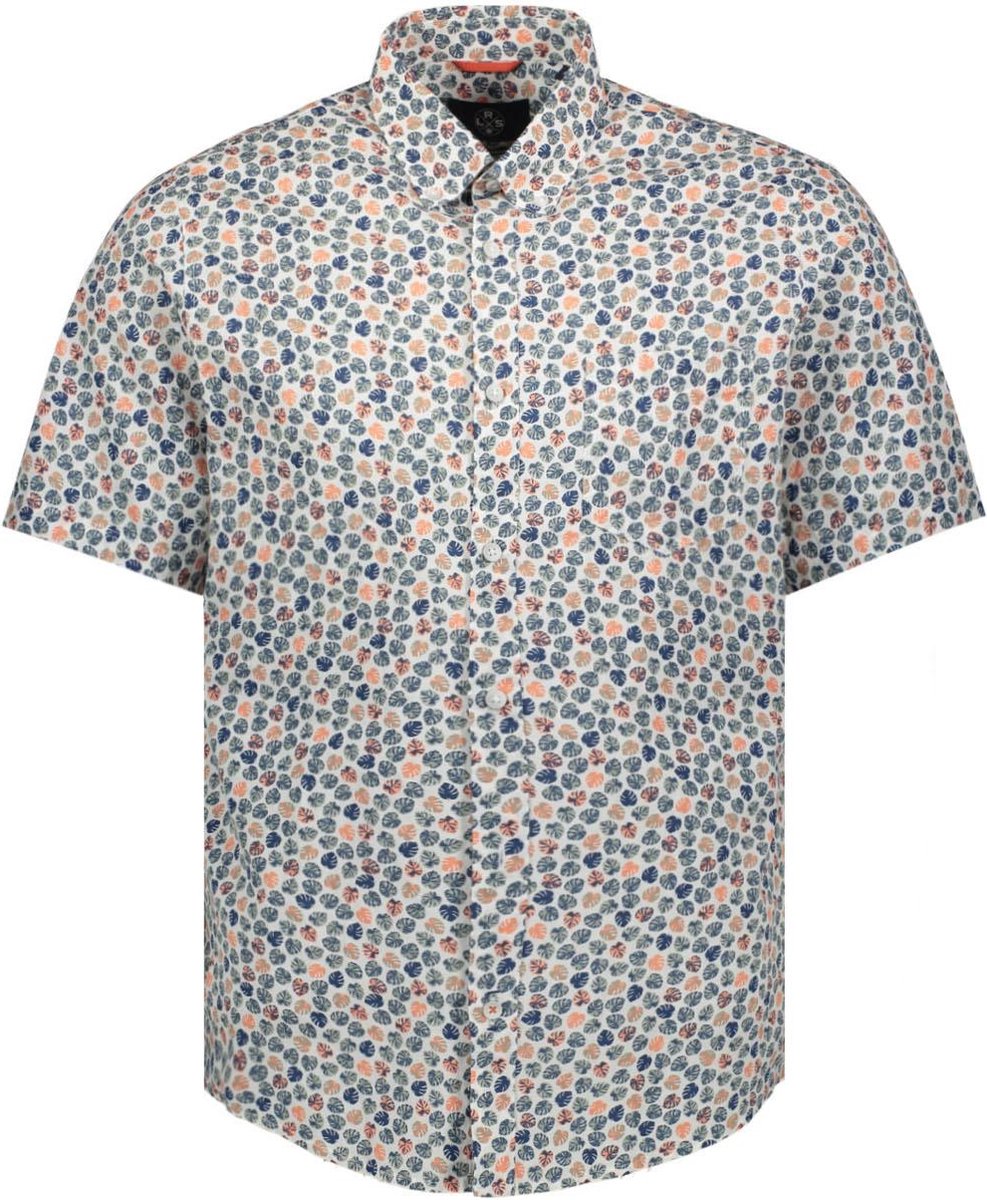 Lerros Overhemd Overhemd Met Blader Patroon 7332174 923 Mannen Maat - L ...