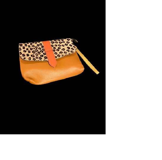 TrendSisters - Clutch Bag gemaakt van leftovers - echt leer - hand made ...