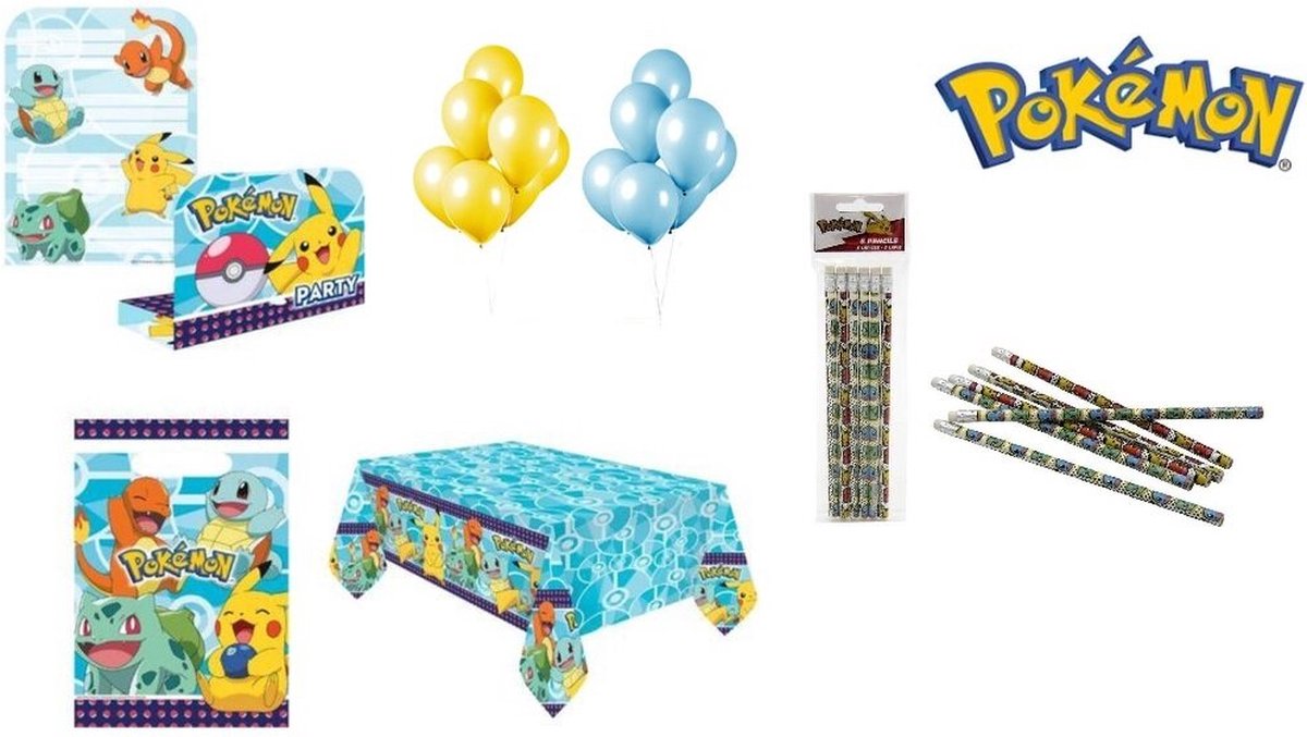 Pokémon - Feestpakket - Versiering - Verjaardag - Kinderfeest – Happy ...