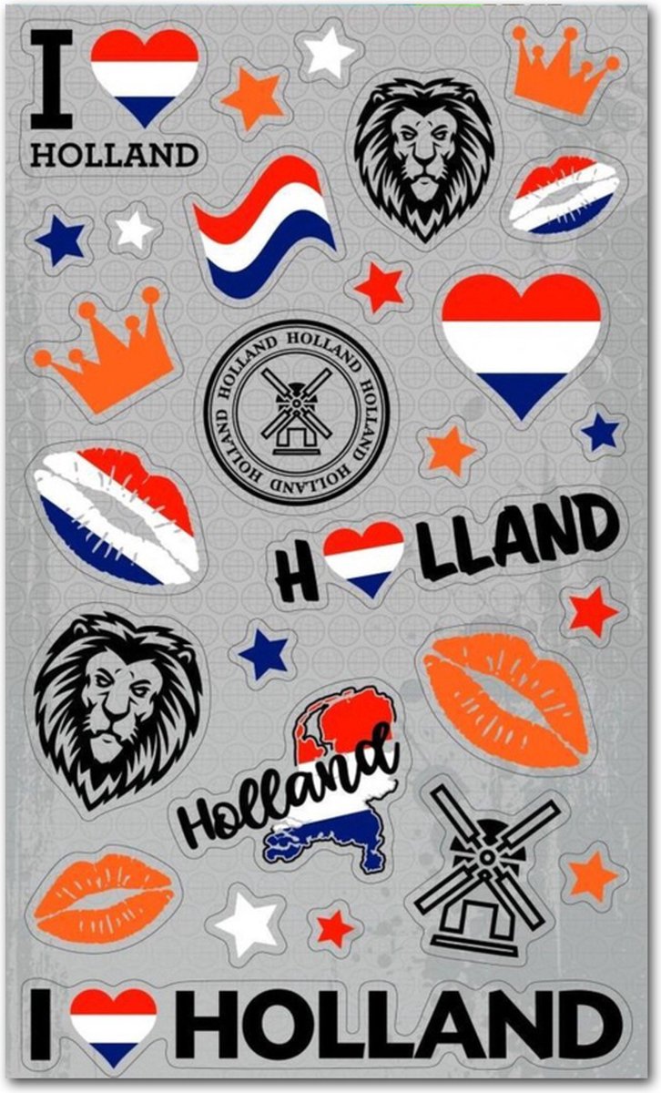 Stickervellen Holland - Holland Stickers - Hup Holland - Koningsdag ...