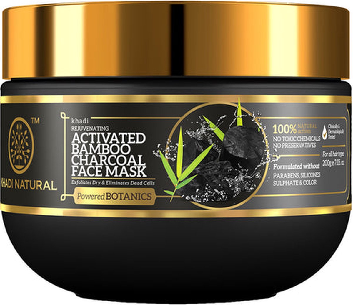 Khadi Natural - Activated Bamboo Charcoal - Face Mask - 200mg | bol.com