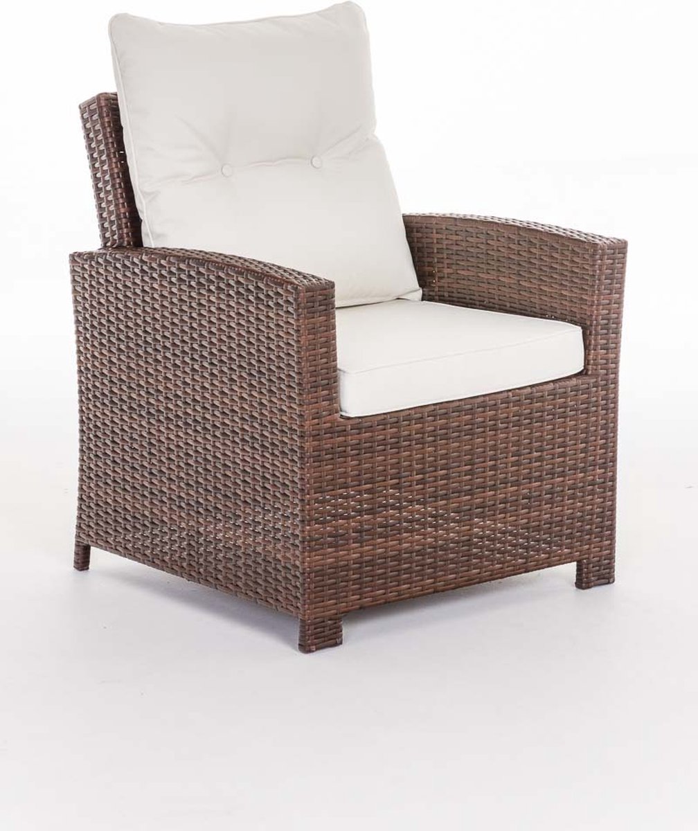 Tuinstoel deluxe - Weerbestendig - Loungestoel look - Wicker - Bruin ...