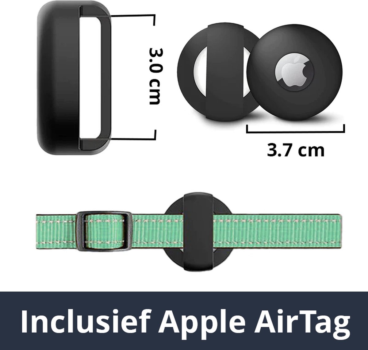 Kat en hond tracker | Inclusief Apple AirTag | siliconen halsband houder | AirTag... | bol.com