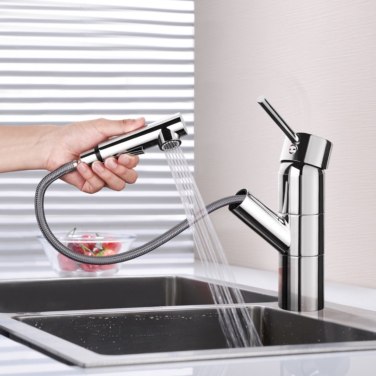 DALMO Keukenkraan met Uittrekbare Uitloop - Handdouche - Mengkraan - 360° Draaibaar -... | bol.com