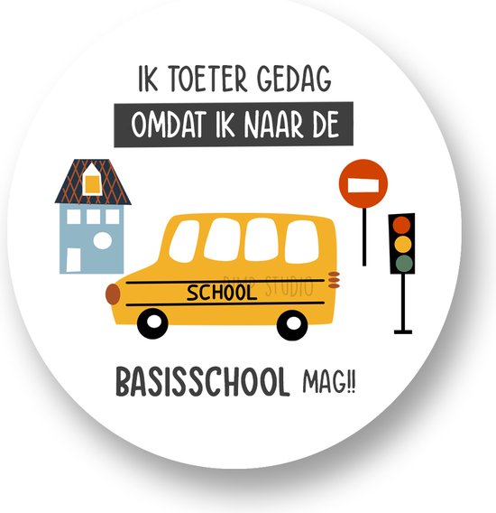 Traktatie stickers Afscheid Kleuterschool- start Basisschool - Toeter ...