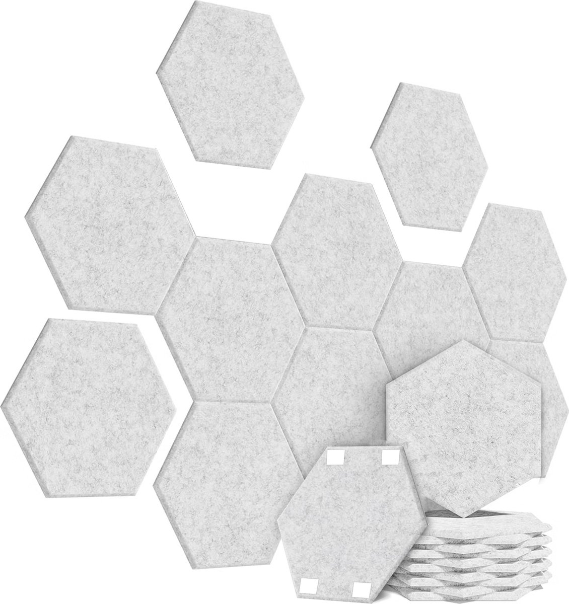 What's Goods® 1800g/m2 Akoestische hexagon panels vilt Set x12 tegels ...