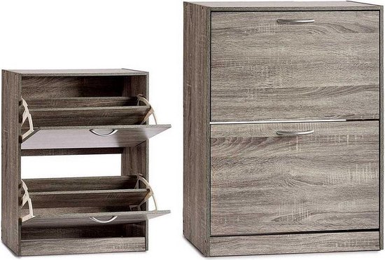 Schoenenrek Grijs spaanderplaat (24 x 80 x 60 cm) | bol