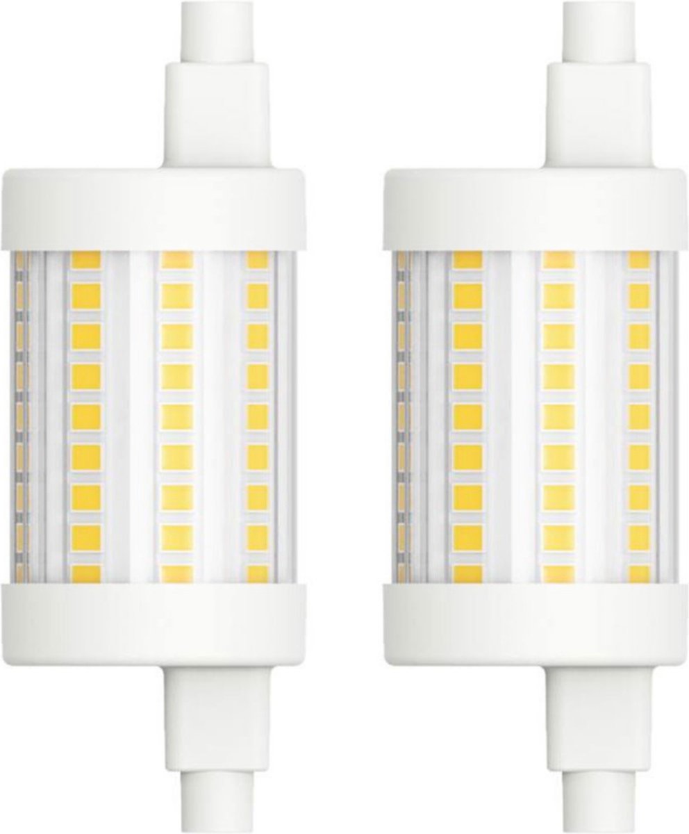 LED R7S Staaflamp 78 mm - 8W vervangt 75W - Dimbaar warm wit licht ...