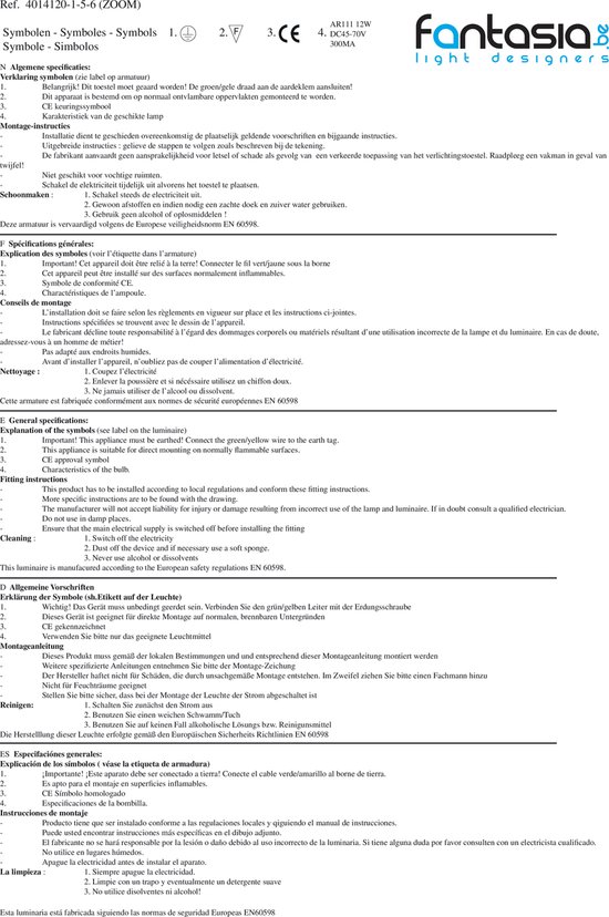ZOOM AR111 SQ 1L wit incl. AR111 12,4W 2700K | bol