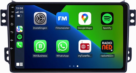 Carplay autoradio voor Opel Agila | 2008 t/m 2015 | Android 13 ...
