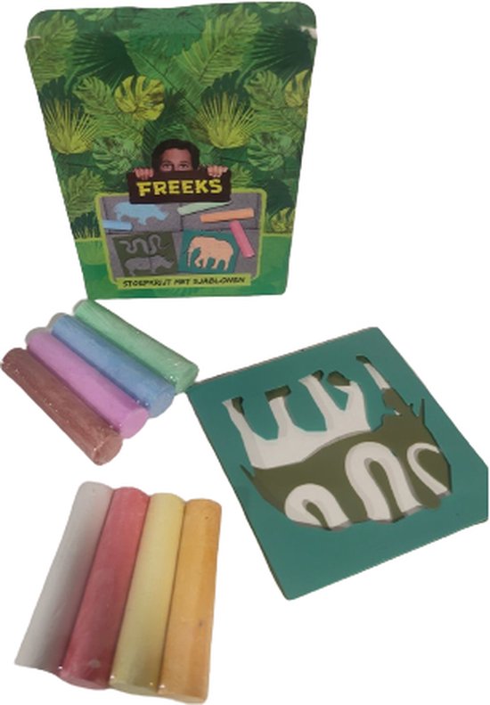 Freeks Stoepkrijt Met Sjablonen - Freek Vonk - Stoepkrijten ...