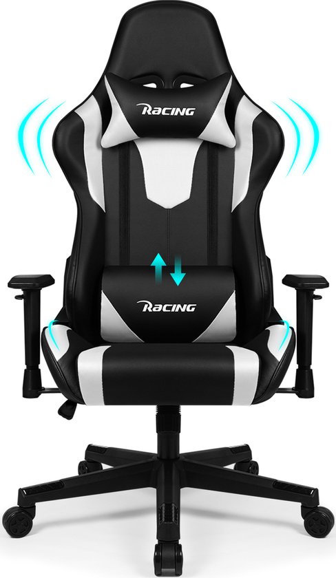 Gaming Stoel-Gaming Chair mit 90°-165° Rugleuning-Racing Style-Max ...