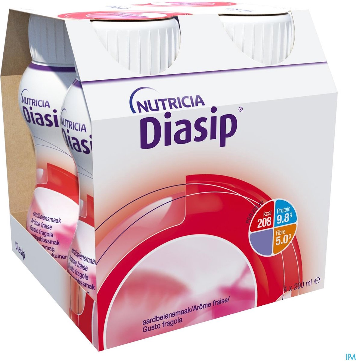 Nutricia Diasip 4-Pack Aardbei 800 ml | bol.com
