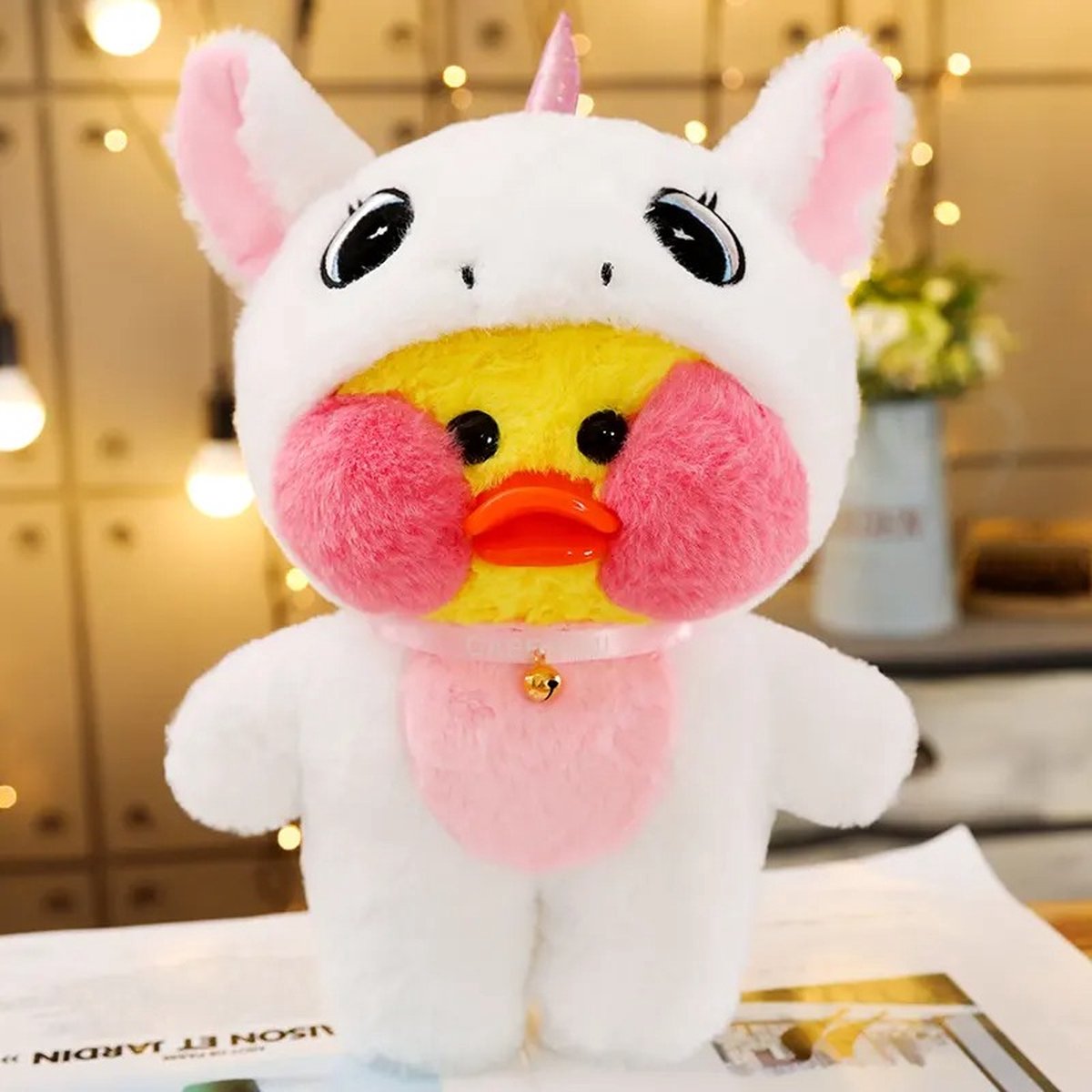 Klikkopers® - Paper Duck knuffel - Witte Eenhoorn Editie - 30 cm ...