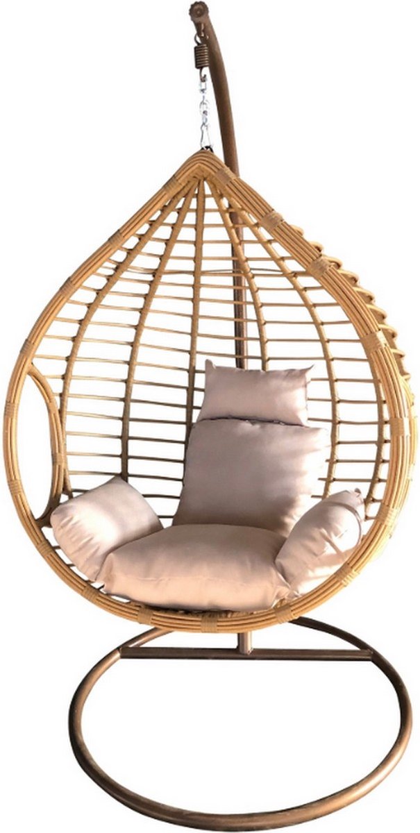 Sturdy hangstoel deluxe - hangstoel - buiten - metaal - wicker ...