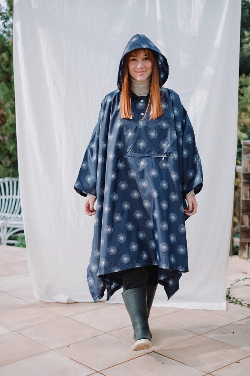 Clima Bisetti- Ponchos de pluie Dandelion Dark Blue - poncho de vélo ...