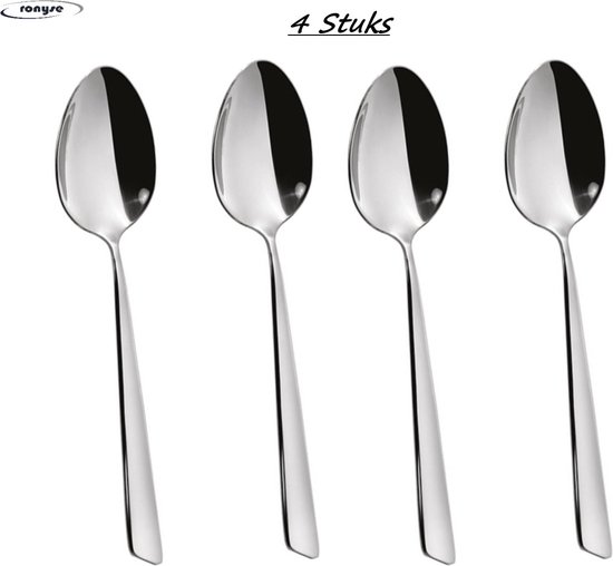 Eetlepels - 4 Stuks - Lepelset - BestekLepel - Tafellepel - Dinerlepel ...