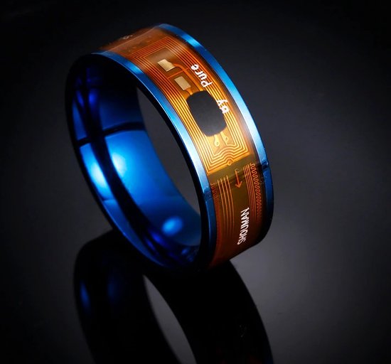 nfc - smart ring - circuit ontwerp ring - circuit design ring - maat 7 ...