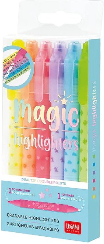 Legami - Highlighters - 6 stuks - Uitwisbaar - Magic | bol