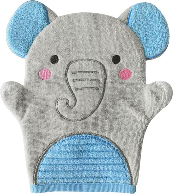Stephen Joseph - kinder washandje - grijs olifant | bol