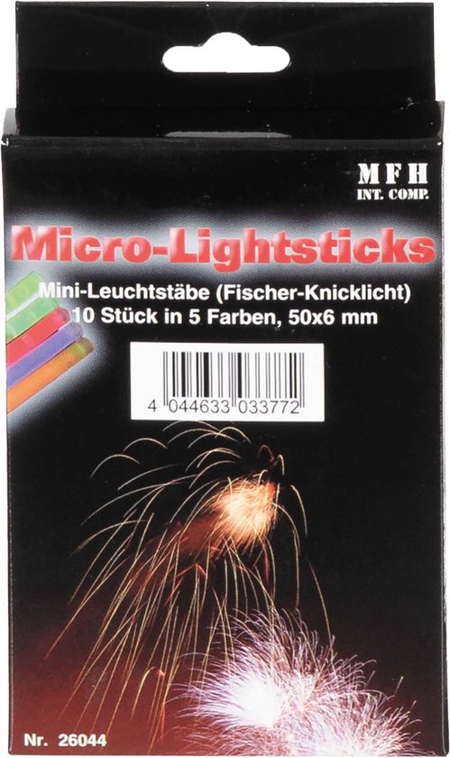 MFH - Glow Stick "Mini" - Verschillende kleuren - 10 pack | bol