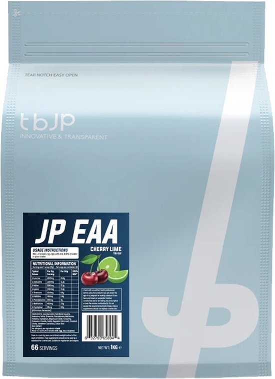 Trained By Jp Nutrition - JP EAA 1kg - Cherry lime | bol.com