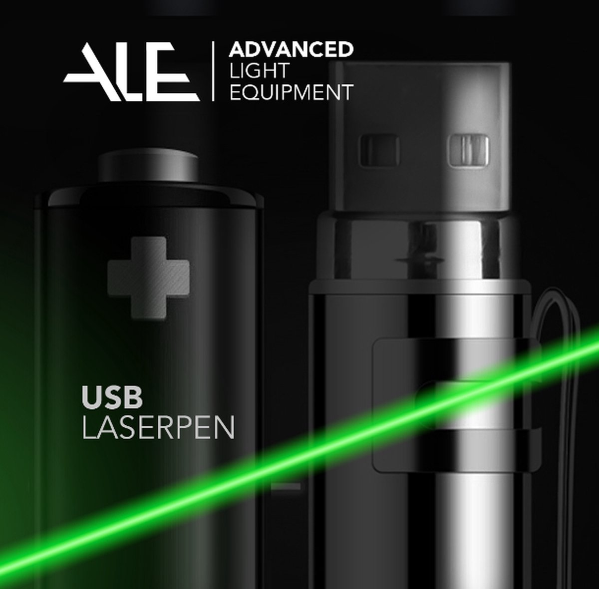 ALE Professionele laserpen - groen - USB oplaadbaar - Aluminium ...